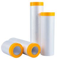 China Polycarbonate Painters Pre Taped Masking Film Sheet Automotive Protection for sale