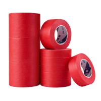 China Adhesive Delicate Painters Tape 3 Inch Masking Tape Red Composite 80mic for sale