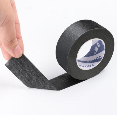 China Wholesale Custom Size High Temperature Black Crepe Paper Masking Tape for sale