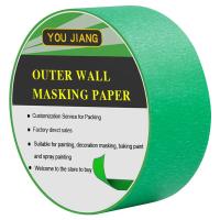 China Adhesive Automotive 2 Inch Painter Frog Tape Green Crepe Paper Masking Tape for sale