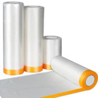 China Lightweight Pre Taped Film Automotive Masking Film For Car Painting for sale