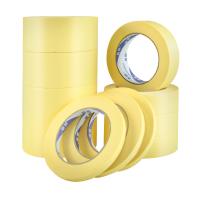 China Rubber Glue Painting Yellow Adhesive Masking Paper Tape for sale