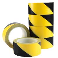 China Pvc Warning Tape High Quality PVC Hazard Safety Warning 50mm Floor Marking 'Caution' Lane Single Tape for sale