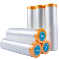 China Pre Taped Masking Film With Acrylic Adhesive For Precision Painting for sale