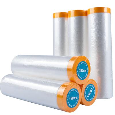 China Pre Taped Masking Film With Acrylic Adhesive For Precision Painting for sale