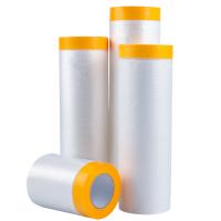 China LLDPE Pre Taped Masking Film 2 Inches Moisture Proof Protecting Surfaces During Painting for sale