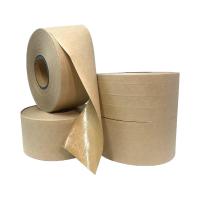 China Gummed Activated Reinforced Brown Wet Water Writable Kraft Paper Packing Tape for sale