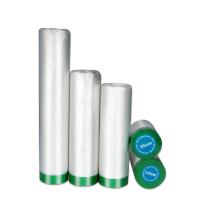 China 4-64Fold Acrylic Adhesive Pre Taped Waterproof Moisture Proof Masking Film For Decoration for sale