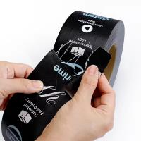 China Black Color Printed Water Activated Kraft Tape For Carton Sealing for sale