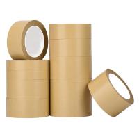 China Hot Melt Carton Sealing Gummed Normal Custom Self Adhesive Kraft Paper Shipping Tape for sale