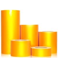 China PVC Arrow Polyester Band Red White Yellow Conspicuity Marking Reflective Tape For Car Rim for sale