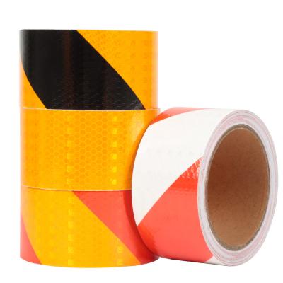 China PVC Crystal Lattice Self-Adhesive Vehicle Conspicuity Traffic Safety Warning Reflective Tape Extraordinary Stickiness for sale
