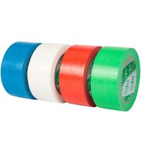 China PE Masking Stucco Duct Tape No Residue Delicate Easy Tear Red Vinyl Stucco Tape for sale