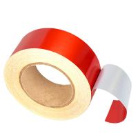 China Reflector Sticker Red Reflective Safety Warning Tape Customized Reflectance Truck Vehicle Conspicuity Adhesive Reflective Tape for sale