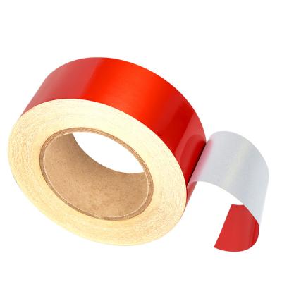 China Reflector Sticker Red Reflective Safety Warning Tape Customized Reflectance Truck Vehicle Conspicuity Adhesive Reflective Tape for sale