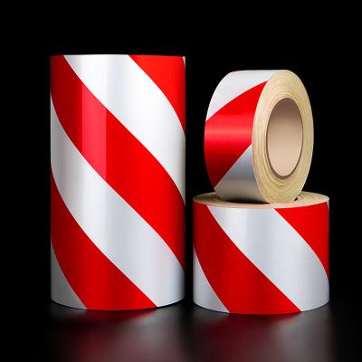 China Reflector Sticker Red Reflective Safety Warning Tape Customized Reflectance Truck Vehicle Conspicuity Adhesive Reflective Tape for sale