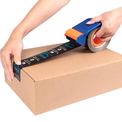 China Customized Logo Gummed Fiber Reinforced Brown Kraft Paper Tape Jumbo Roll for sale