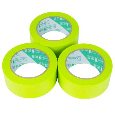 China Green Masking Tape Uv Resistance 30 Days High Temperature 120 Degrees Washi Paper Painter Tape For Car Automotive Painting for sale
