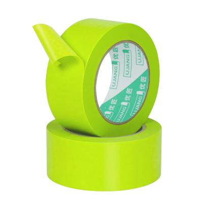 China Rubber UV 30 Days Painter Protection Resistant Outdoor Masking Tape Green No Residue Washi Paper Masking Tape for sale