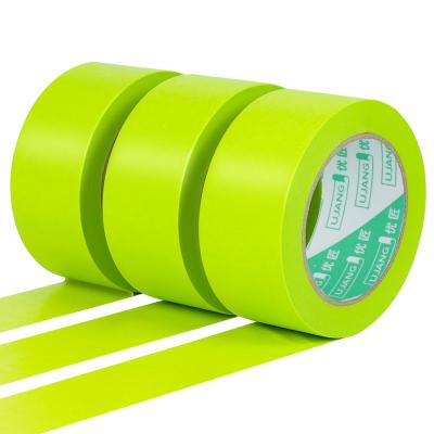 China Single-Sided 120 Degrees High-Temperature Automotive Washi Masking Tape 30mm Wide Green Paper Tape for Automotive Use for sale