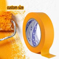 China Orange Masking Washi Tape Gold Indoor Masking Tape for Decoration Painters Masking Tape With No Residue and Easy to Tear for sale