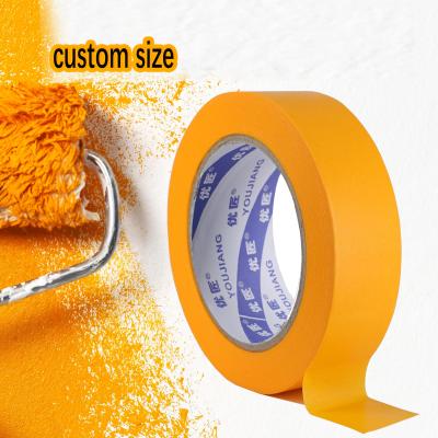 China Orange Masking Washi Tape Gold Indoor Masking Tape for Decoration Painters Masking Tape With No Residue and Easy to Tear for sale
