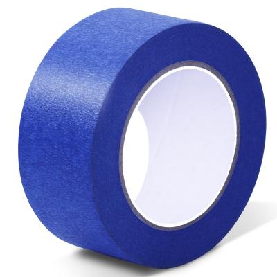 China 14 Days UV Resist Blue Crepe Paper Painters Masking Tape for Sharp Lines for sale