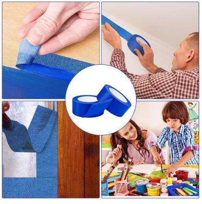China Custom Blue Painter Masking Tape Roll for High-Temperature Outdoor Painting for sale