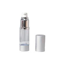 China 15ml 30ml 50ml Plastic Airless Lotion Bottle Electroplate Gold Silver Cosmetic Vacuum Container Empty Lotion Cream Vial for sale
