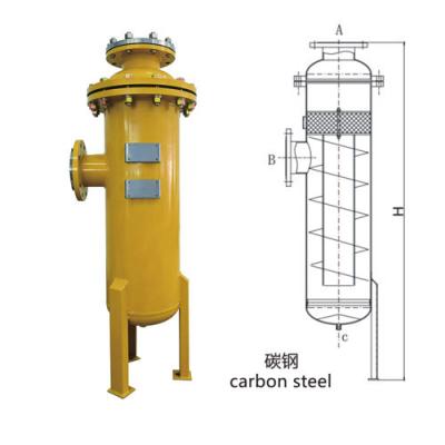 China YQS Flange Two Stage Cyclone Air Water Separator 1.0MPa carbon steel for sale