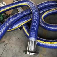 China Flexible Composite Cargo Hose Coupling Assembly Blue Chemical Oil Resistant for sale