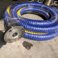 China Flexible Composite Cargo Hose Coupling Assembly Blue Chemical Oil Resistant for sale