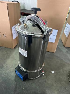 China LED Display Portable Autoclave Machine 18L/24L Capacity with 126℃ Steam Sterilization and 0.14-0.16MPa Pressure for sale