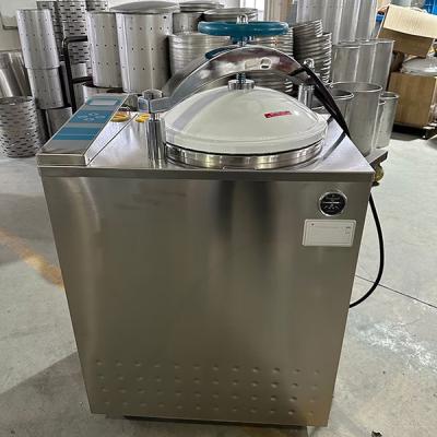 China Quick Open Design Auto Drying 3x Pulse Vacuum Vertical Steam Autoclave 50L-100L 138℃ 0.25MPa for sale