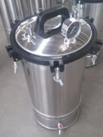 China Stainless Steel Portable Steam Sterilizer 18L/24L Capacity with 126℃ Working Temperature and 2KW Electric Heating for sale