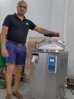 China 50L LCD Display Quick Open Door Vertical Laboratory Autoclave Sterilizer 340x550mm 138C for sale