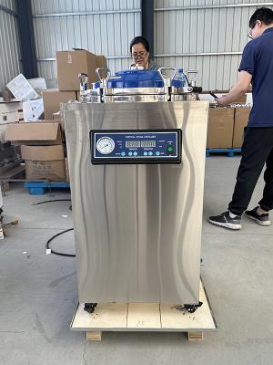 China 120L Stainless Steel Vertical Autoclave 220V 4.5kW Digital Display Bolt Lock Door for sale