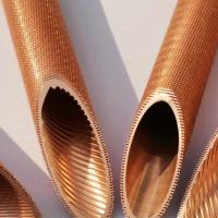 China DELLOK Inner Grooved Copper Tube Low Fin Tube for Heat Exchangers - 20m Length, 1.45mm Fin Height for sale
