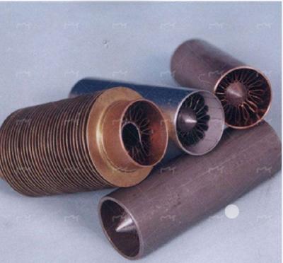 China DELLOK Copper Double Inner Tube Heat Exchanger Inner Finned Tube 2-3/8 to 4-1/2 Inch OD for sale