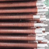 China DELLOK Copper Aluminum Composite Extruded Fin Tube 16mm Fin Height 300°C Max Temp for sale