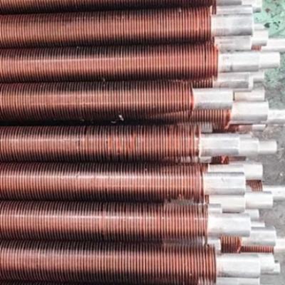 China DELLOK Copper Aluminum Composite Extruded Fin Tube 16mm Fin Height 300°C Max Temp for sale