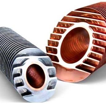 China DELLOK Extruded Copper Fin Tube ASTM B280 JISH3302 12mm OD Customizable for sale