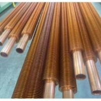 China DELLOK T2 TP2 C122000 Copper Laser Welded Finned Tube Coil 8m Length for sale