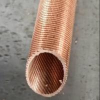 China DELLOK Extruded Copper Low Finned Tubes Heat Exchanger 12mm to 25mm OD for sale