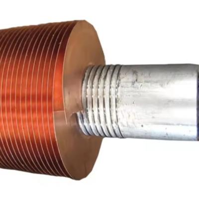 China DELLOK Copper Stainless Steel Finned Tube with Aluminium Spiral L/LL/KL Fins 38-219mm OD for sale