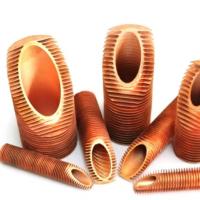 China DELLOK Aluminum Finned Tube OD73.5mm 12FPI Min Fin Pitch Daily Capacity 3500 Meters for HVAC for sale