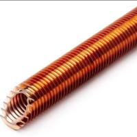 China DELLOK Aluminum Finned Tube OD73.5mm 12FPI Min Fin Pitch Daily Capacity 3500 Meters for HVAC for sale