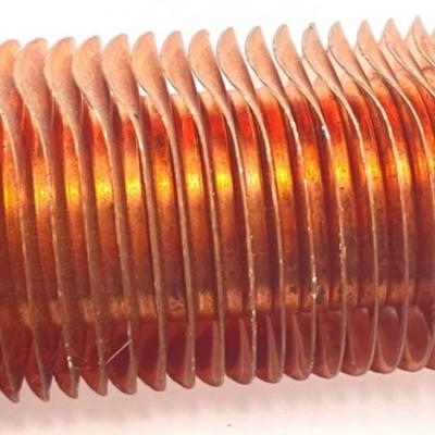 China DELLOK Square Tube Fin And Tube Heat Exchanger Solid Fins Industrial -50C to 300C 1000mm for sale