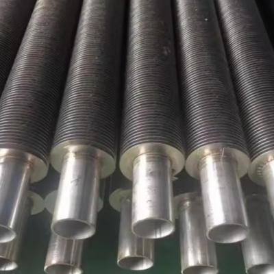 China DELLOK Extruded Fin Tube Machine 4mm-15mm Tube Thickness Black Coating Protection for sale