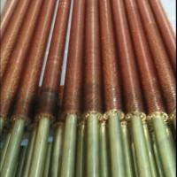 China DELLOK Extruded Carbon Steel Fin Tube 19mm OD Solid Serrated Welded Fins Heat Transfer for sale